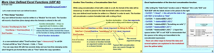 Writing Excel User Defined Functions In VBA Part 2 Time Stamping 