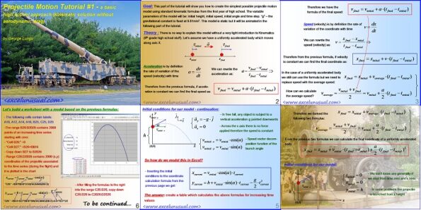2D Projectile Motion Tutorial #1 – Excel Unusual