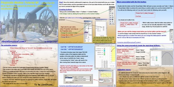 2D Projectile Motion Tutorial #2 – Excel Unusual