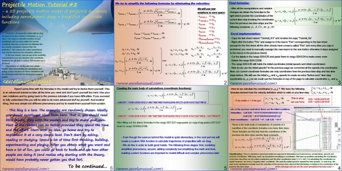 2D Projectile Motion Tutorial #6 – Excel Unusual