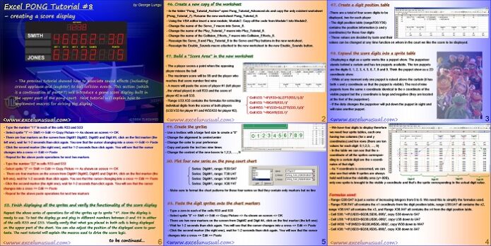 How to make a game of PONG in Excel – part #8 – Excel Unusual