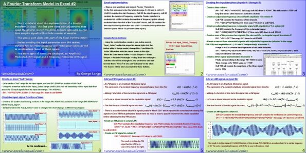 Spectral Analysis – a Fourier transform tutorial – part #2 – Excel Unusual