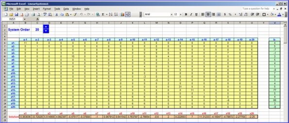 A Solver for Systems of Linear Equations in Excel – Excel Unusual