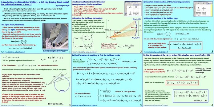 Introduction to Geometrical Optics – a 2D ray tracing Excel model for ...